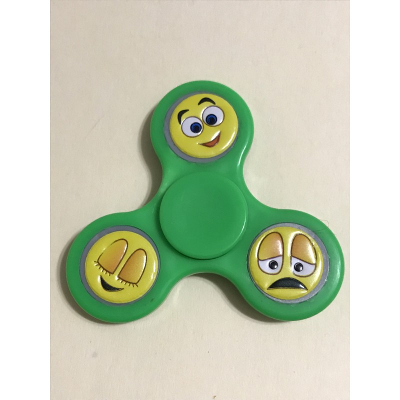 Fidget Spinner Toy Stress Reducer (Smiley Faces Mix Green) - Arz Libnan