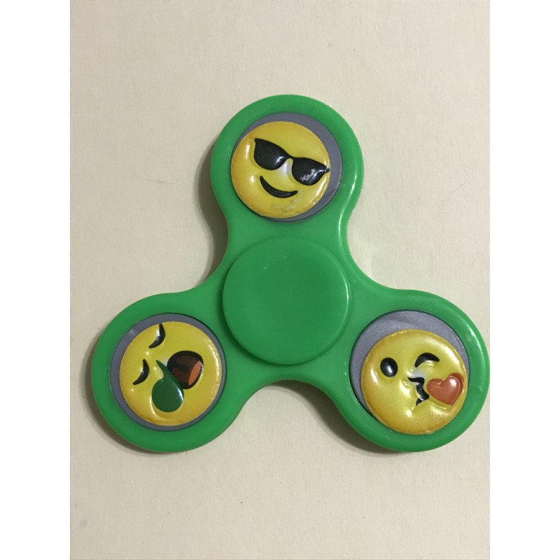 Fidget Spinner Toy Stress Reducer (Smiley Faces Cool Green) - Arz Libnan