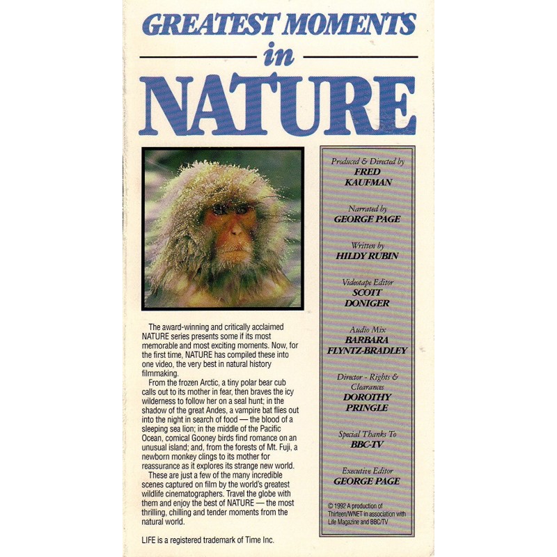 Life Presents: Greatest Moments in Nature (VHS) - Arz Libnan